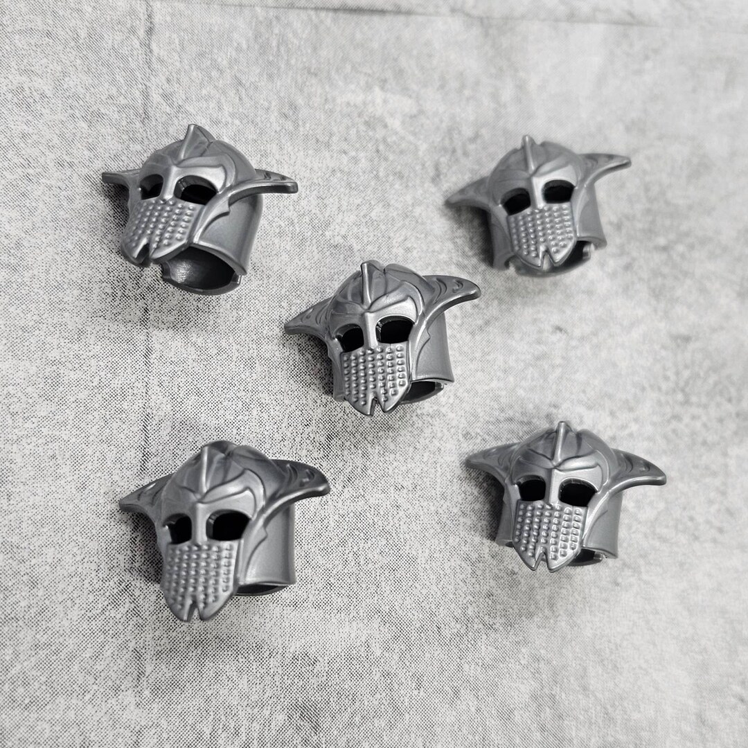 5-pack Custom Knight Helmet Gray Easterling Lot for Minifigures Gc3b498 ...