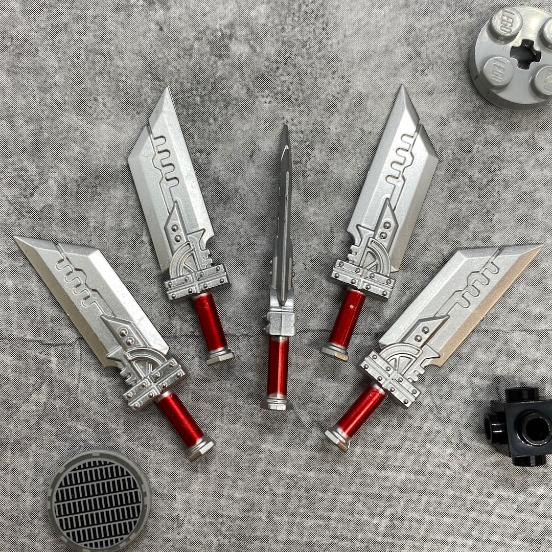 5-pack Custom Sci-fi Buster Sword Silver Lot for Lego Minifigures ...