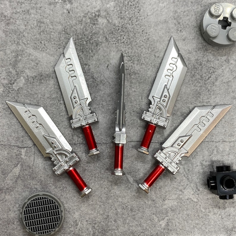 5-pack Custom Sci-fi Buster Sword Silver Lot for Lego Minifigures ...