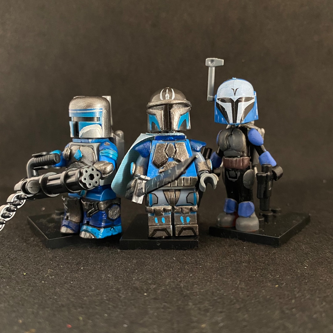 3x Handcrafted MOC Shadow Collective Mandalorian Minifigure Set Custom ...
