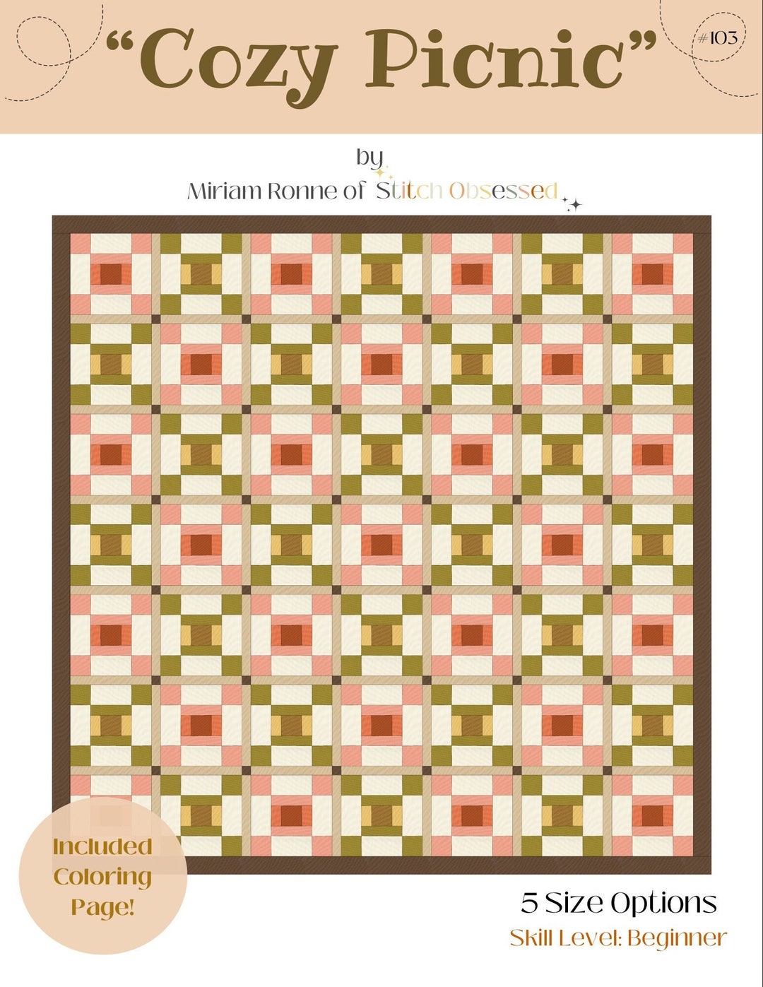 Cozy Picnic Quilt Pattern | Beginner Friendly Quilt Pattern | Modern Quilt - Etsy