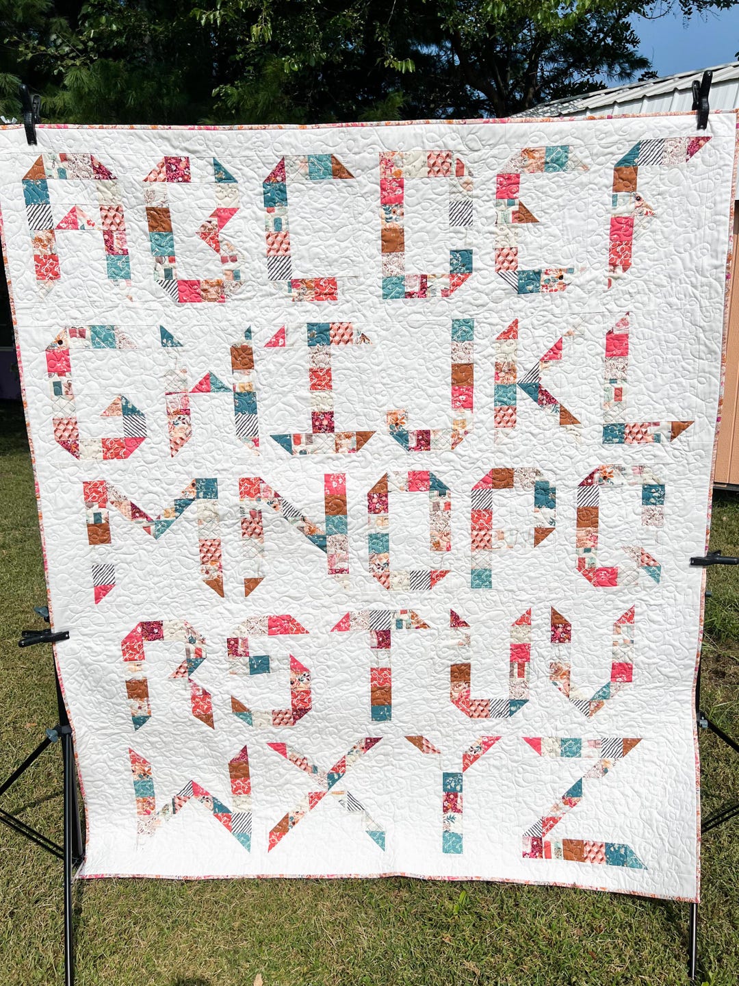 Patchwork Alphabet Quilt Pattern: Scrappy Beginner Project (PDF Pattern ...
