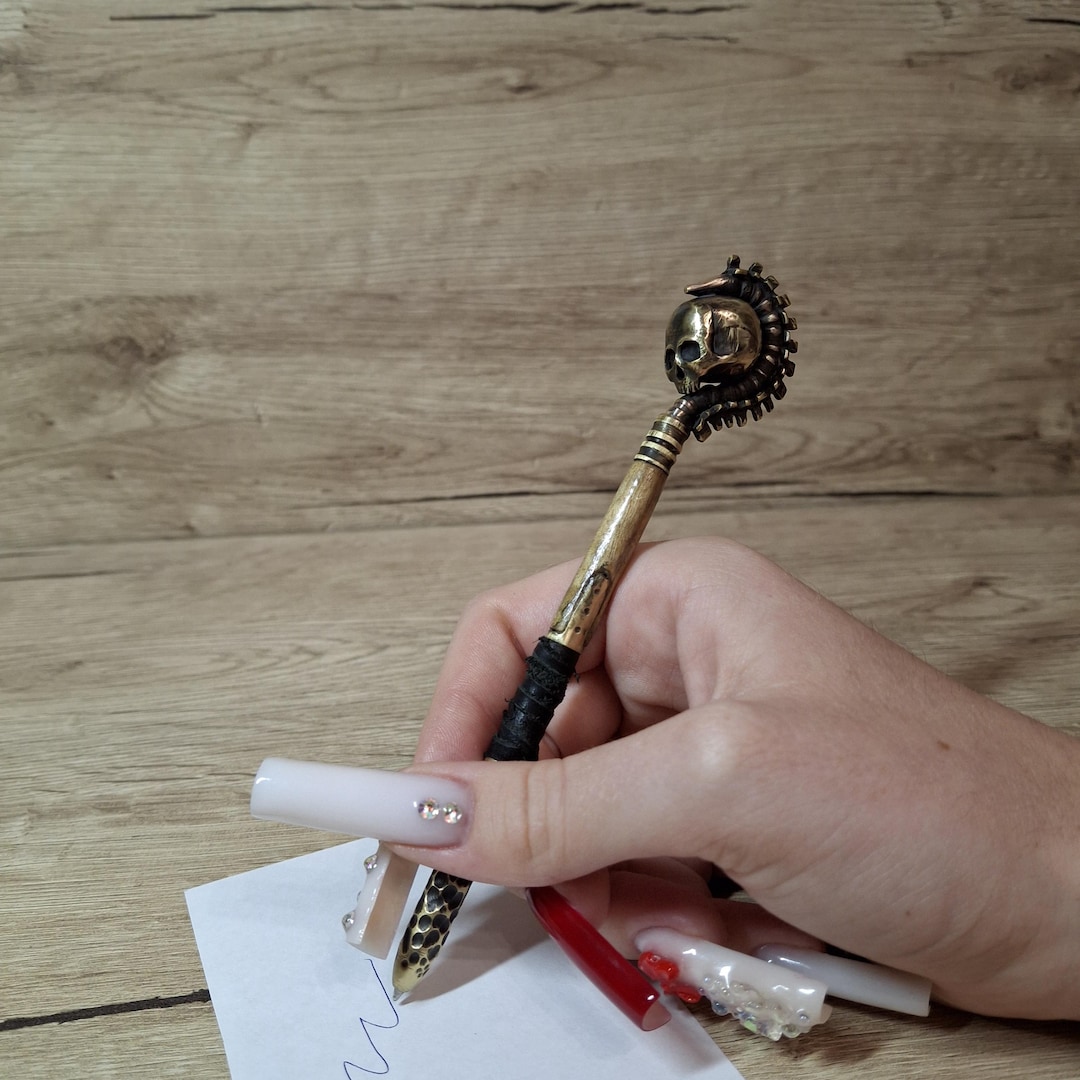 Pen Brass Handmade Gothic Ballpoint Pen - Etsy