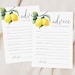 Printable Lemon Dessert Bar Table Signage, Bridal Shower Dessert Sign ...