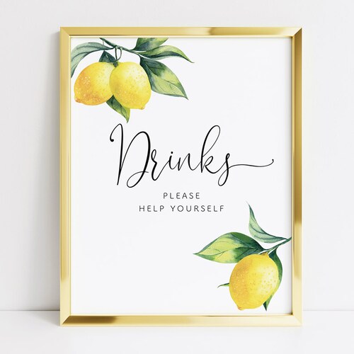 Printable Lemon Dessert Bar Table Signage Bridal Shower - Etsy