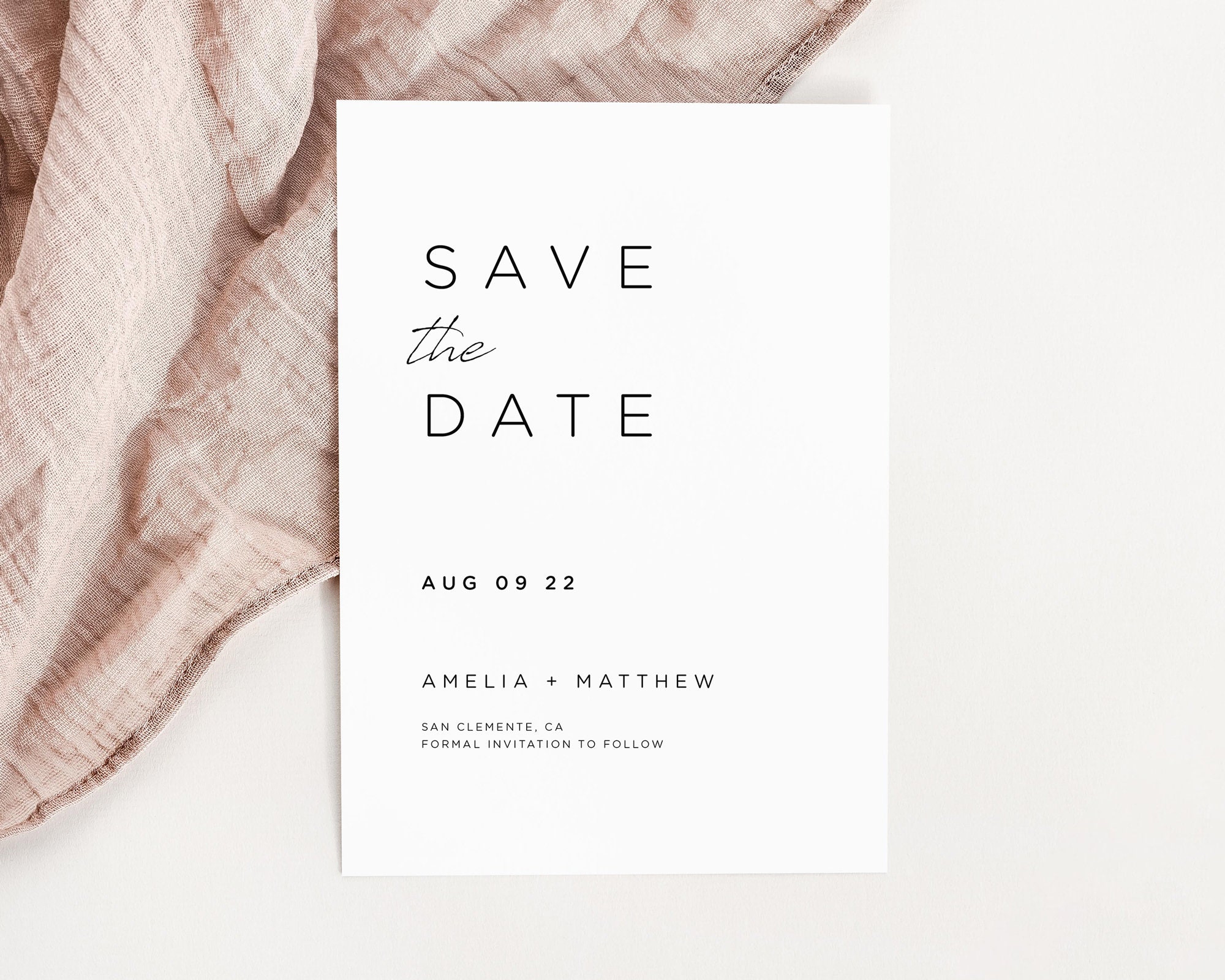 Printable Save the Date Minimal, Save the Date Modern, Save the Date ...