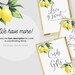 Printable 5"x7" Lemon Table Numbers 1-20, Lemon Table Number Signs, 001 ...