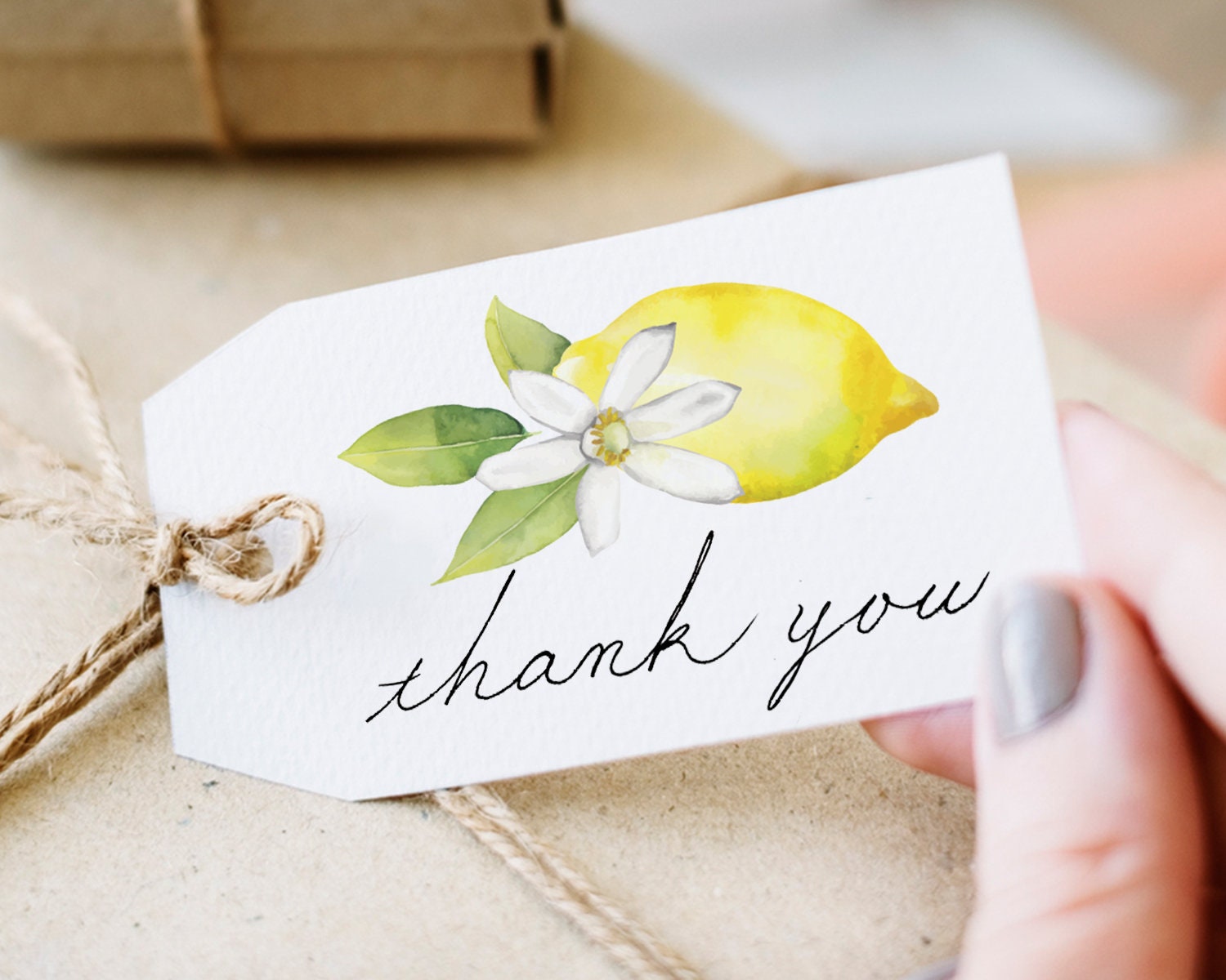 Lemon Thank You Tags - Etsy
