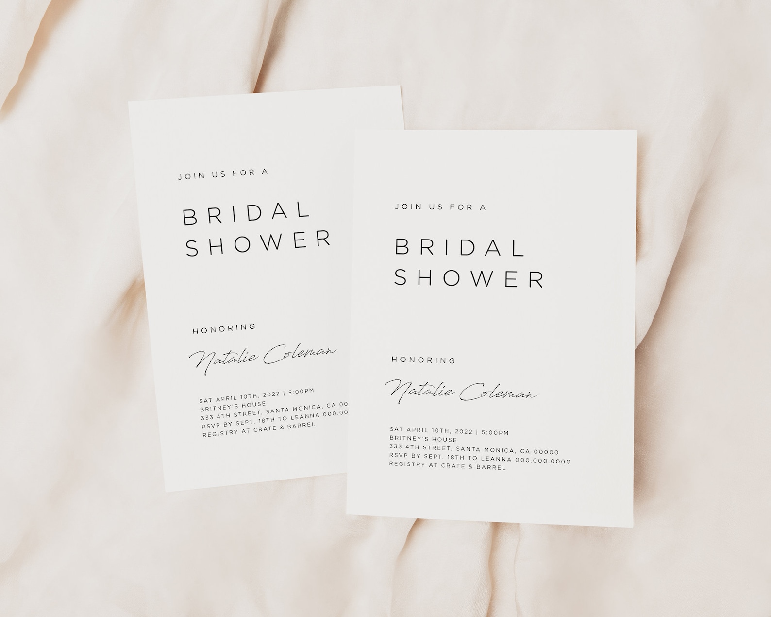 Printable Minimalist Bridal Shower Invitation Simple, Bridal Shower ...
