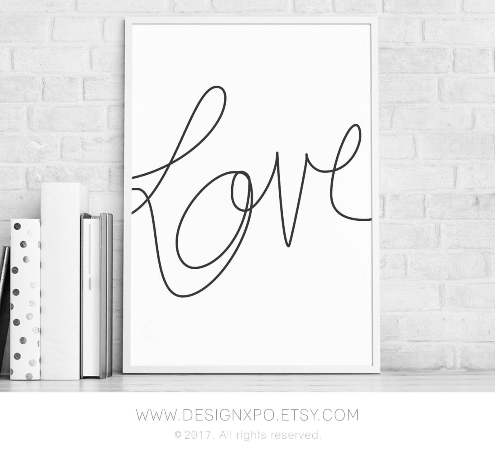 Printable Love Poster Minimalist Wall Art Printable Love Print | Etsy