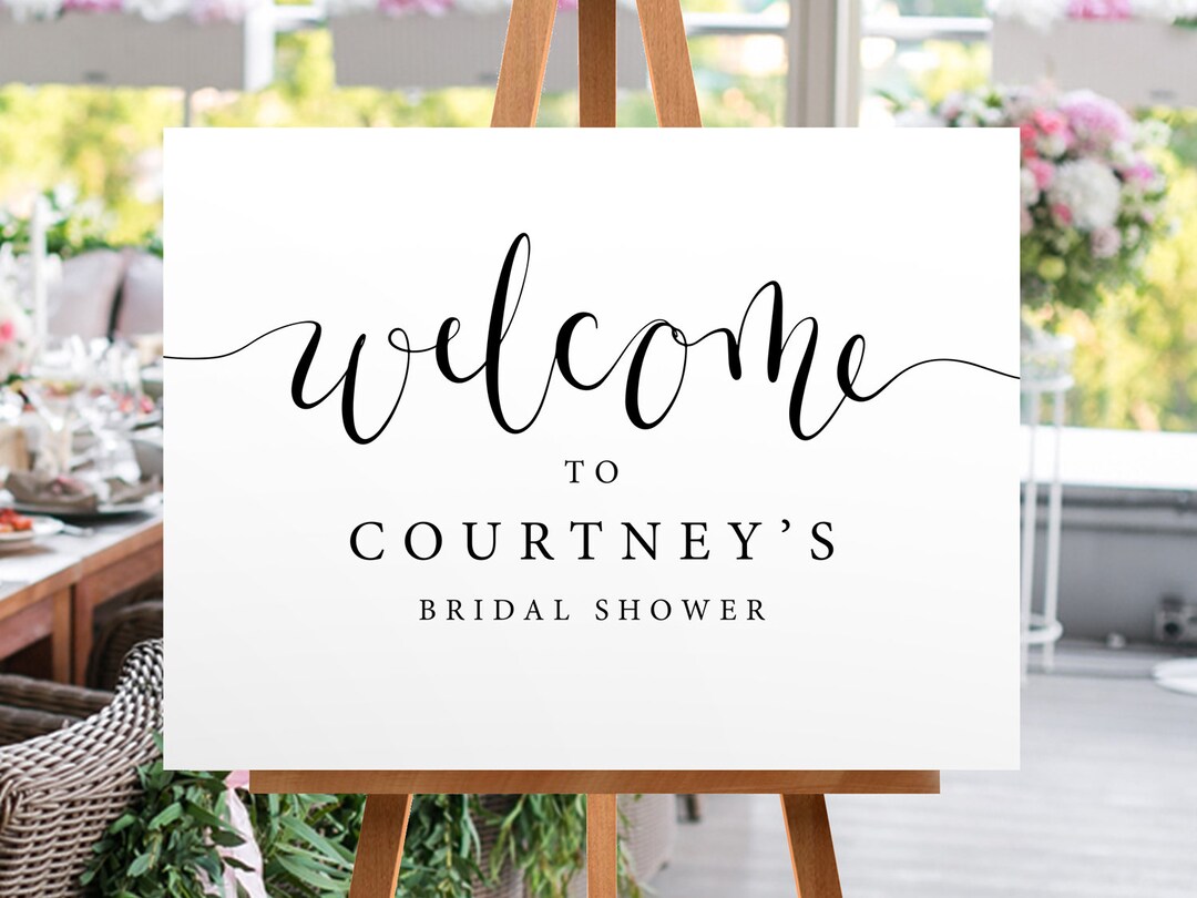 Bridal Shower Welcome Sign, Bridal Shower Signs - DIGITAL FILE ONLY - Etsy