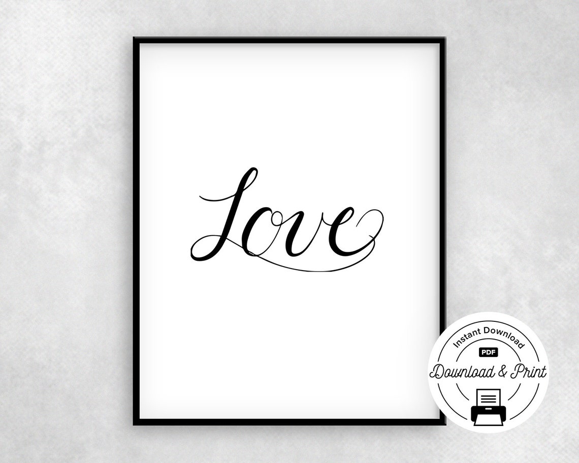 Printable Love Sign Love Print Dorm Room Decor Dorm Decor - Etsy