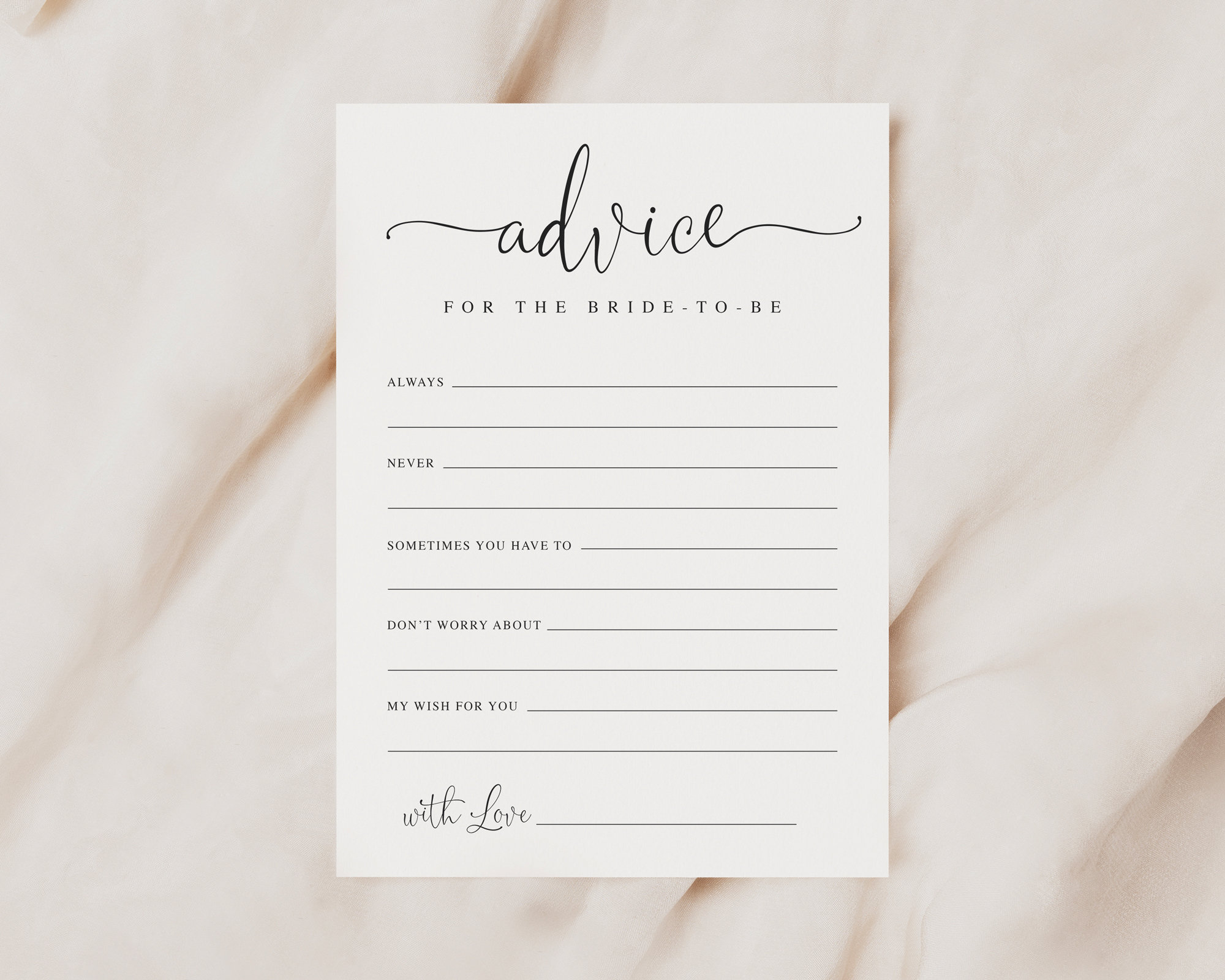 Advice for the Bride Note Cards Bridal Advice Cards Bridal - Etsy