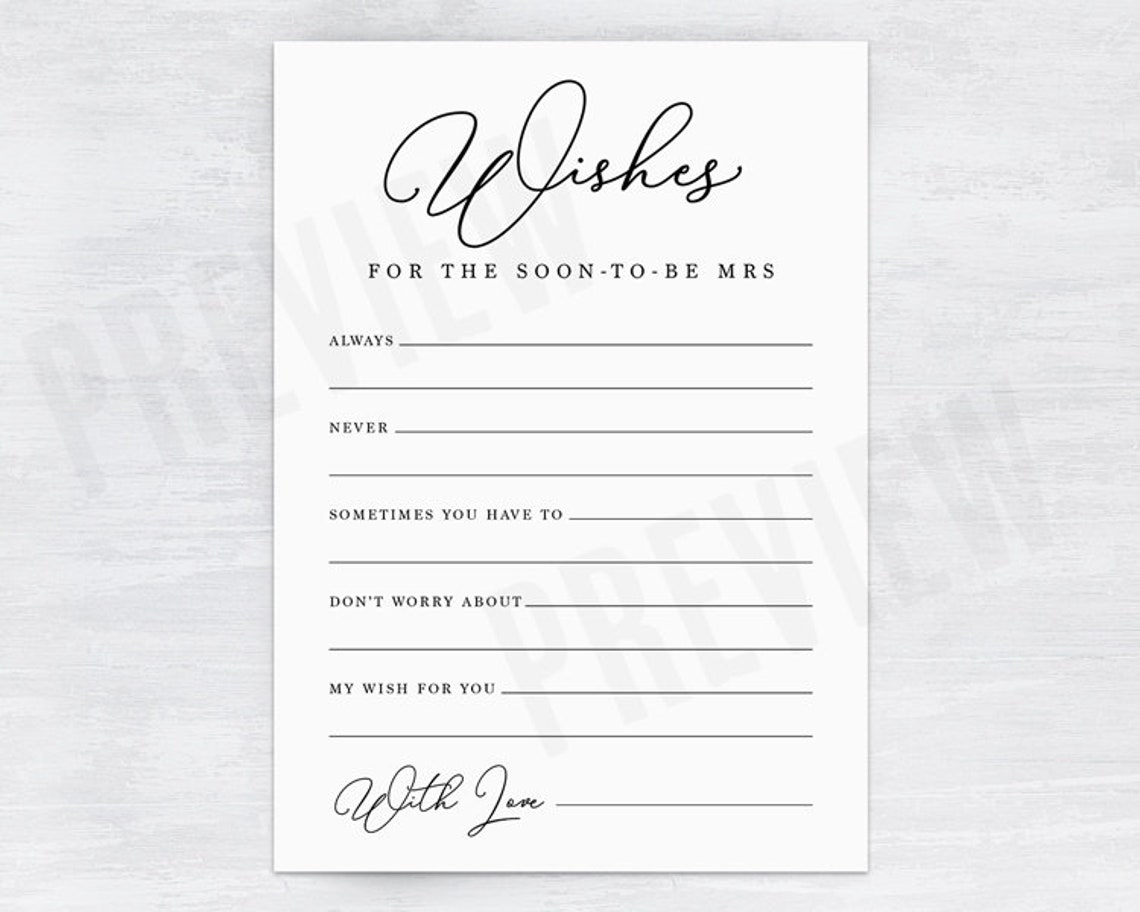 Advice for the Bride Note Cards Bridal Advice Cards Bridal - Etsy
