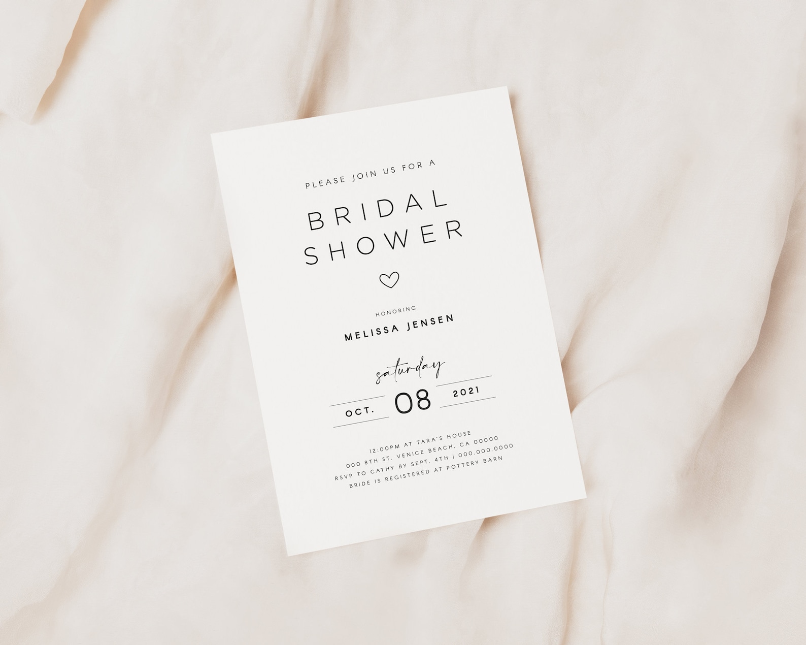 Printable Bridal Shower Invitation Simple Bridal Shower - Etsy