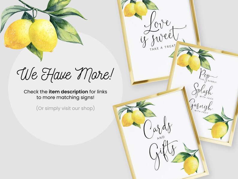 Printable Sanitation Station Sign Lemon Theme, Sanitizing Station Sign ...