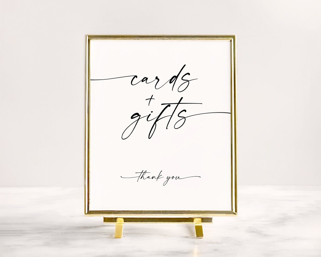 Bridal Shower Cards & Gifts Table Sign, Minimalist Bridal Shower Decor ...