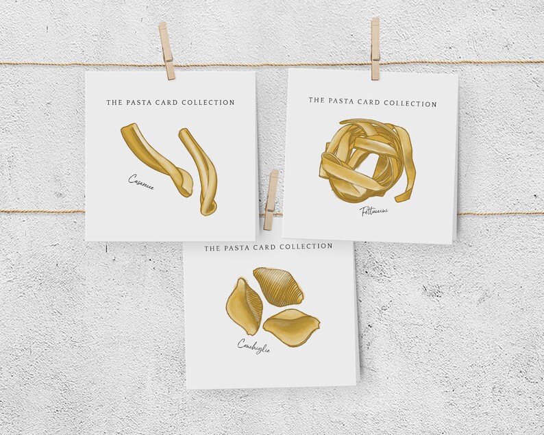 Pasta Cards Set, Blank Note Cards With Craft Envelopes - Etsy
