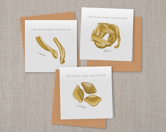 Pasta Card: Homemade Food Art, Blank Inside - Etsy