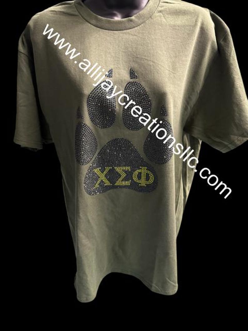NEW - Chi Sigma Phi Panther Paw Bling T-shirt - Etsy