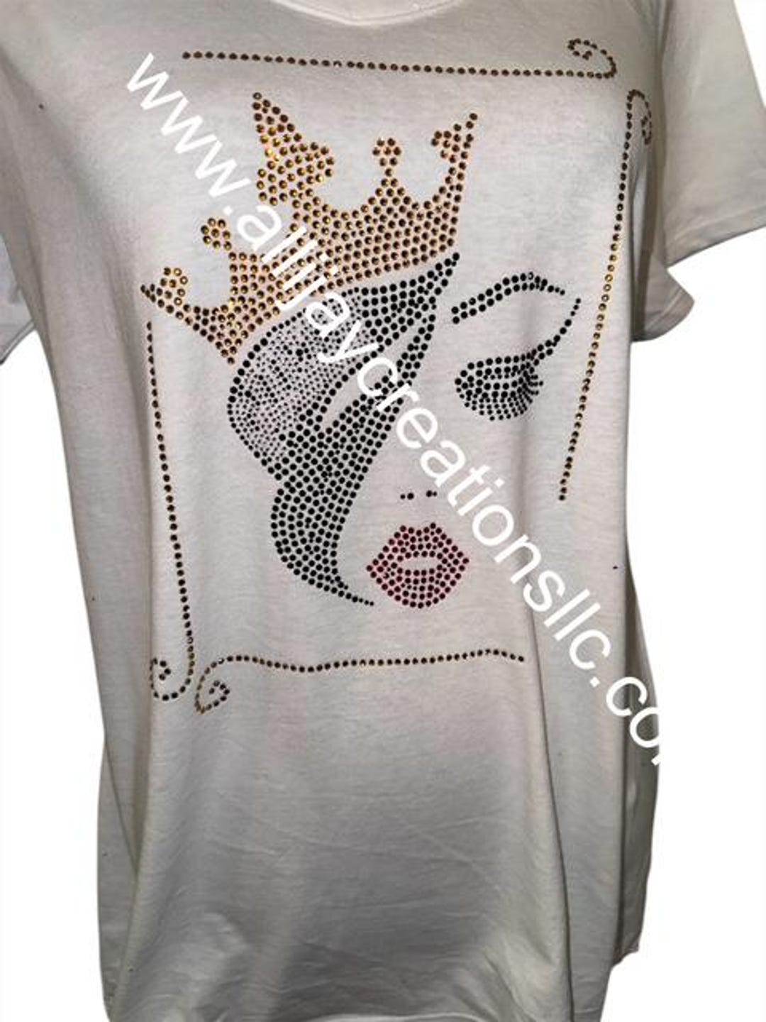 NEW - Queen Rhinestone T-shirt - Etsy
