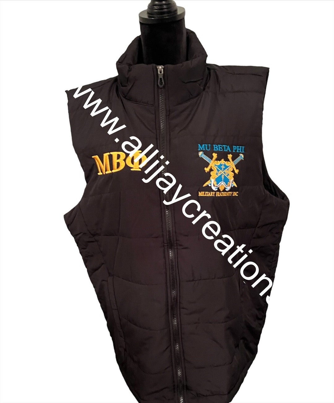 NEW Mu Beta Phi Puffer Vest - Etsy