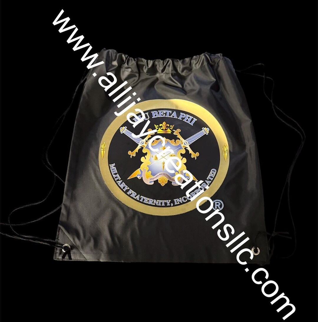 NEW - Mu Beta Phi Black Cinch Bags - Etsy