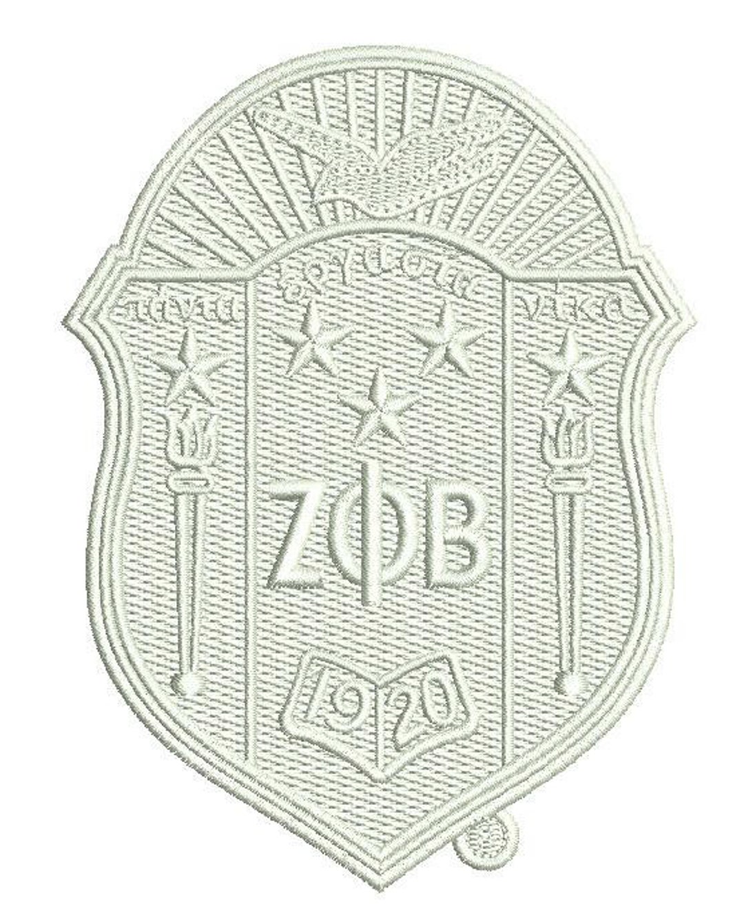 RESTOCKED - Zeta 4" White Shield Patch - Etsy