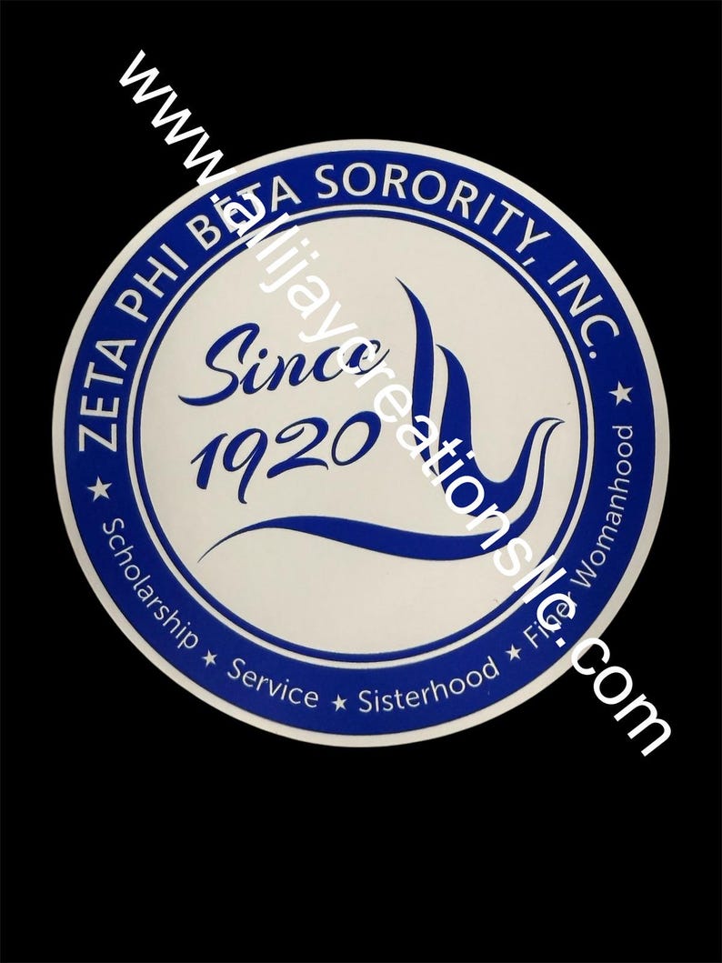 NEW - Zeta Phi Beta Crest Car Decal - Etsy