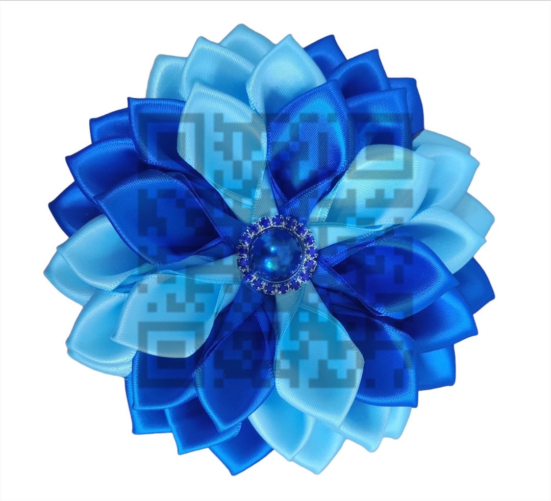 Amicae Royal Blue and Light Blue Flower Pin Brooch - Etsy