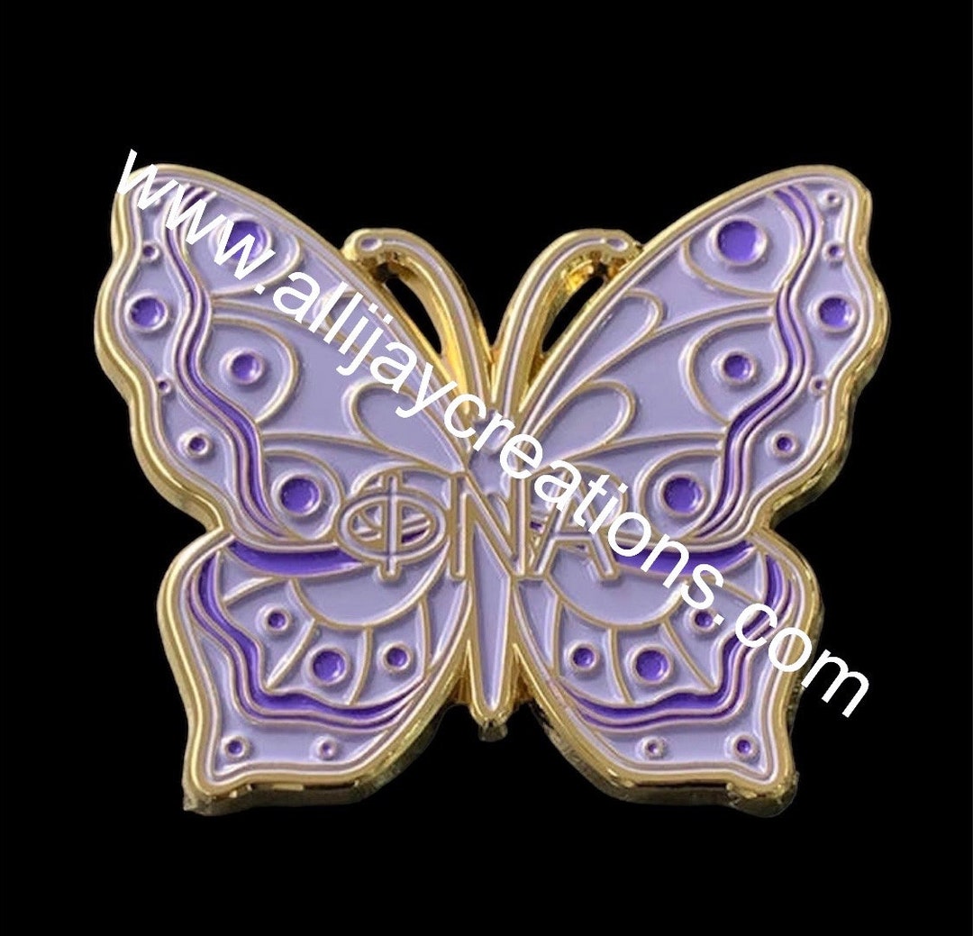 Ph Nu Alpha Butterfly Brooch - Etsy