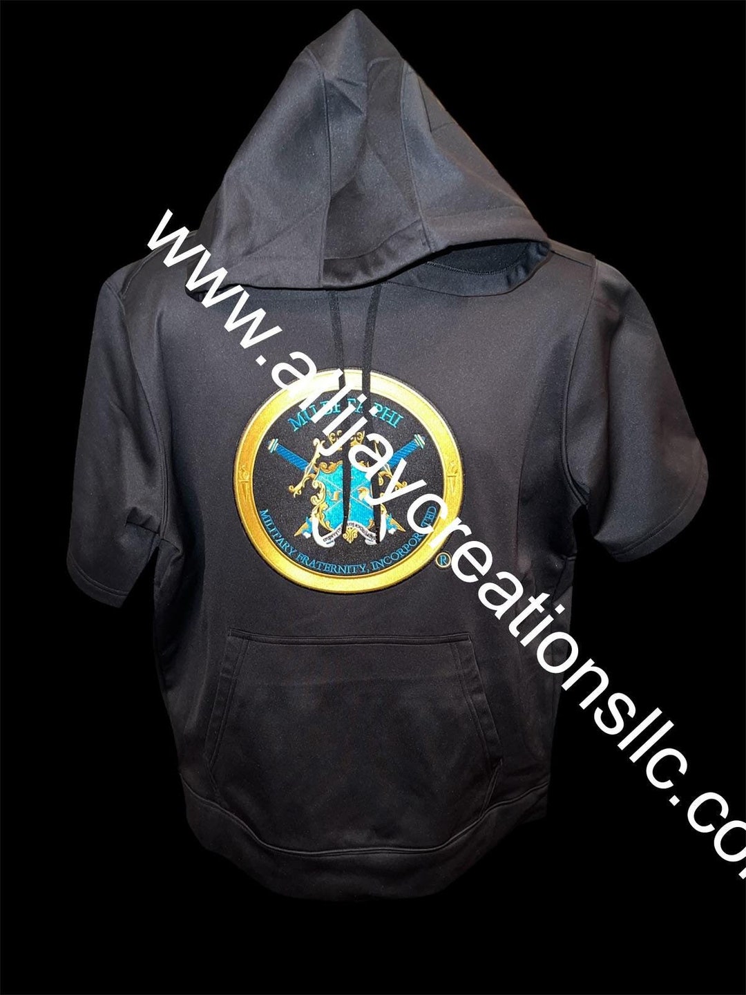 NEW - Mu Beta Phi Shield Black Short Sleeve Hoodie - Etsy