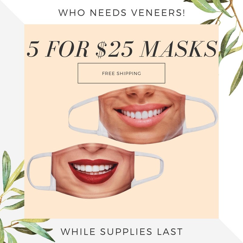 Smiling Face Mask - Etsy