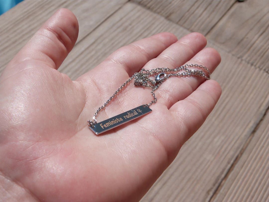 Radical Feminist Necklace - Rights Woman - Feminist Proud -empowerment ...