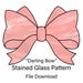 Stained Glass Pattern- "darling Bow" - Etsy