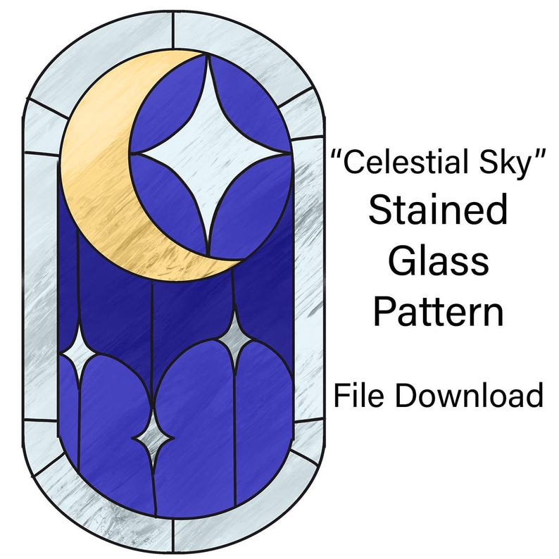Stained Glass Pattern- "celestial Sky" - Etsy