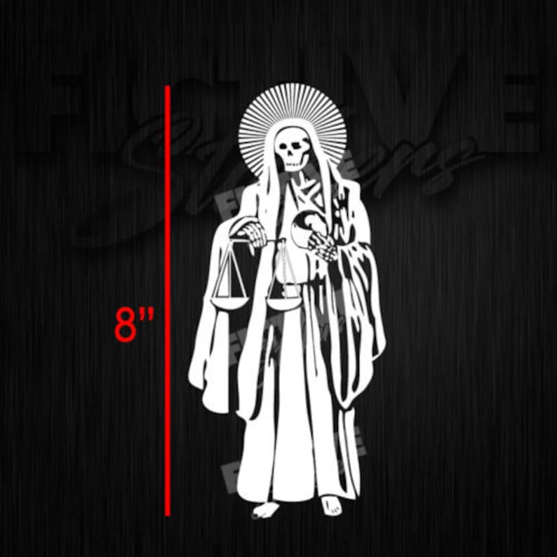 Santa Muerte / Holy Death 8 Sticker Decal | Etsy