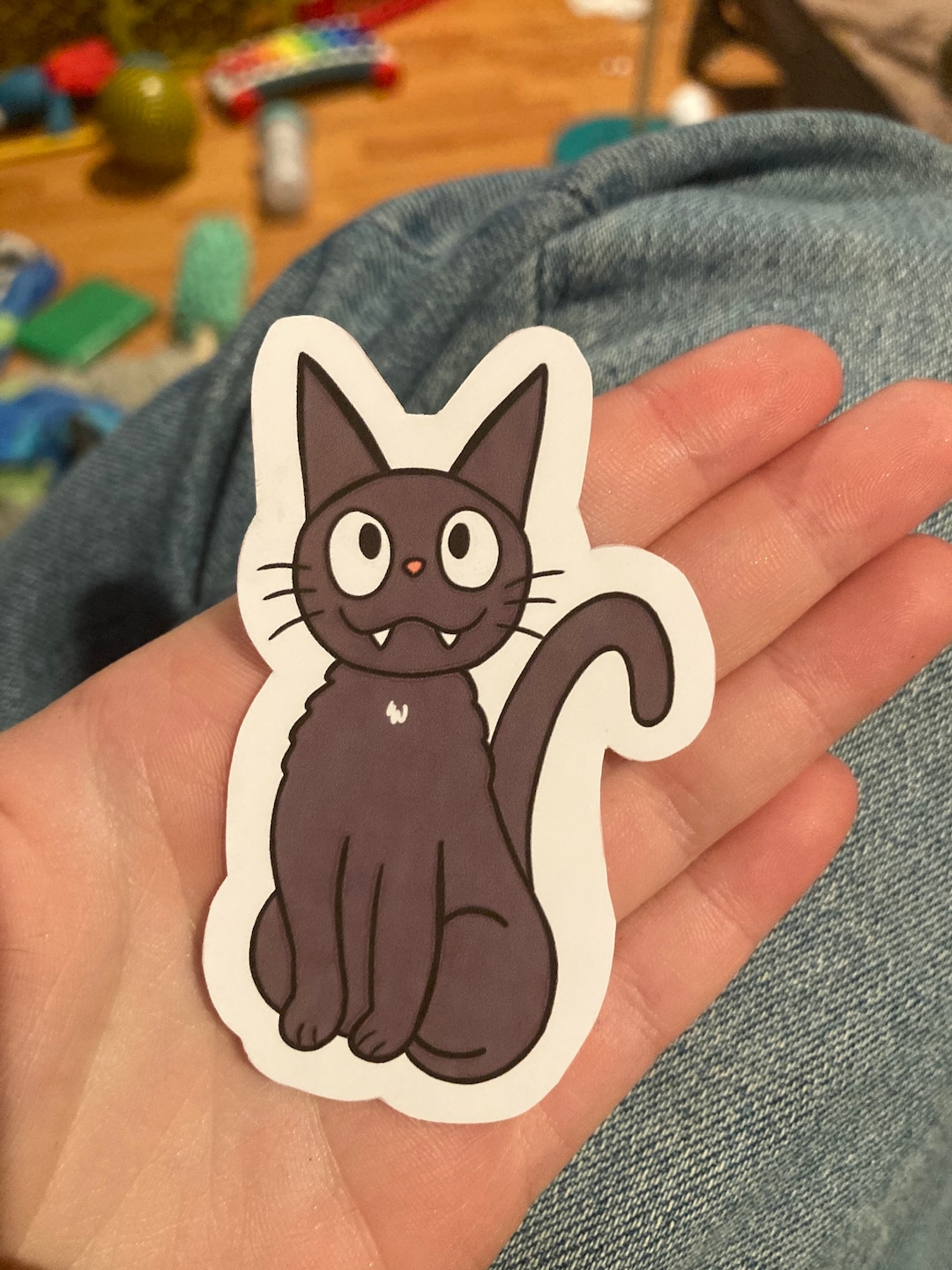 Black Cat Sticker Sticker Jiji Cat Inspired - Etsy