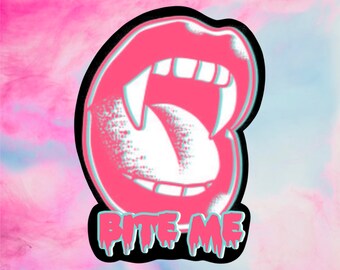 Bite Me Sticker - Etsy