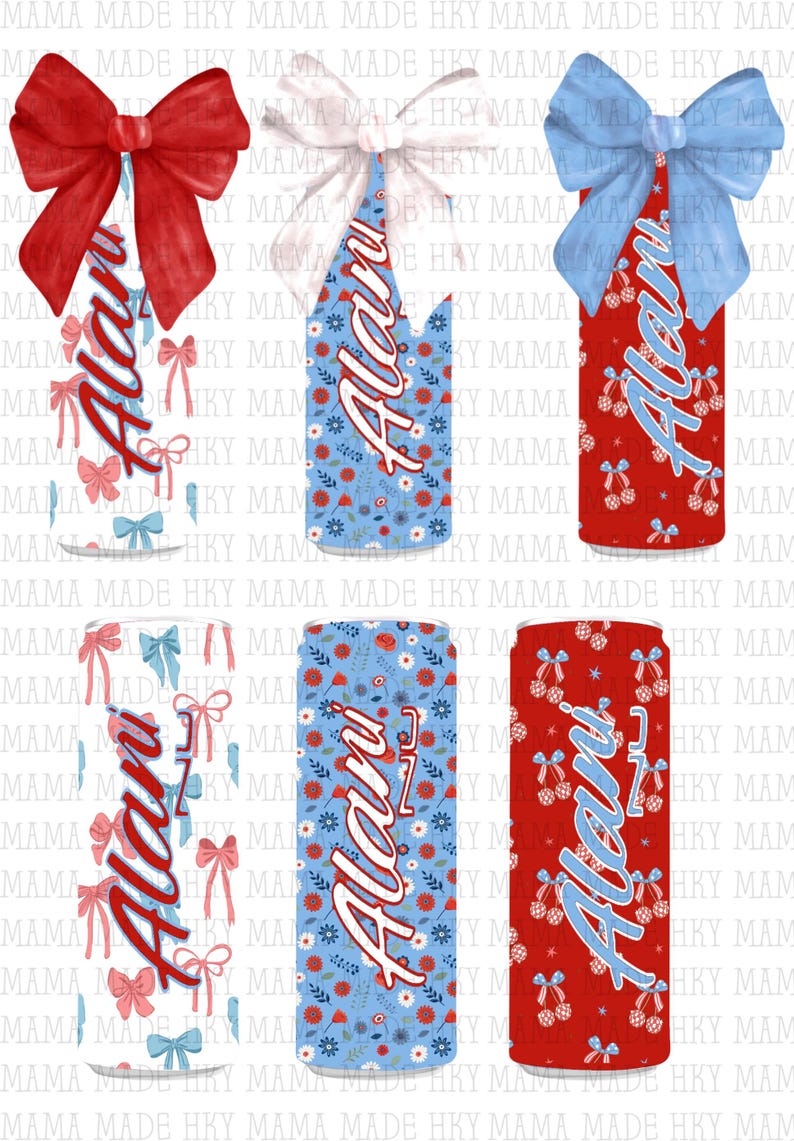 Fourth of July Alani Can Design Red White & Blue PNG (digital File) - Etsy