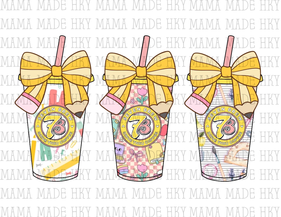 Teacher, Back to School, 7 Brew, Summer, Drink, Coquette, Bows, PNG - Etsy