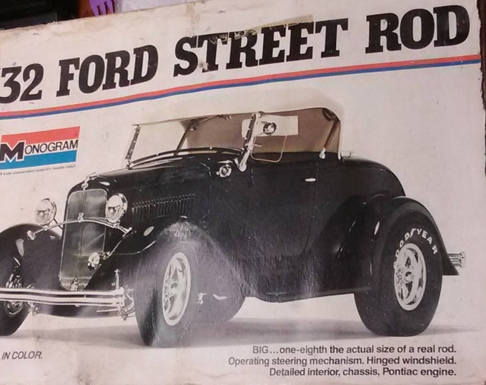 Monogram 32 Ford Street Rod Model Kit 1/16 Scale, Hot Rod Model Kit ...