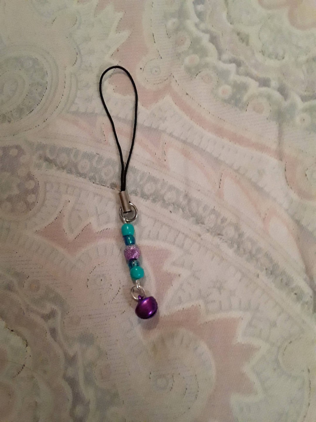 Blue and Purple Wallet Charm/ Purple Glitter Rainbow Pearl Backpack ...