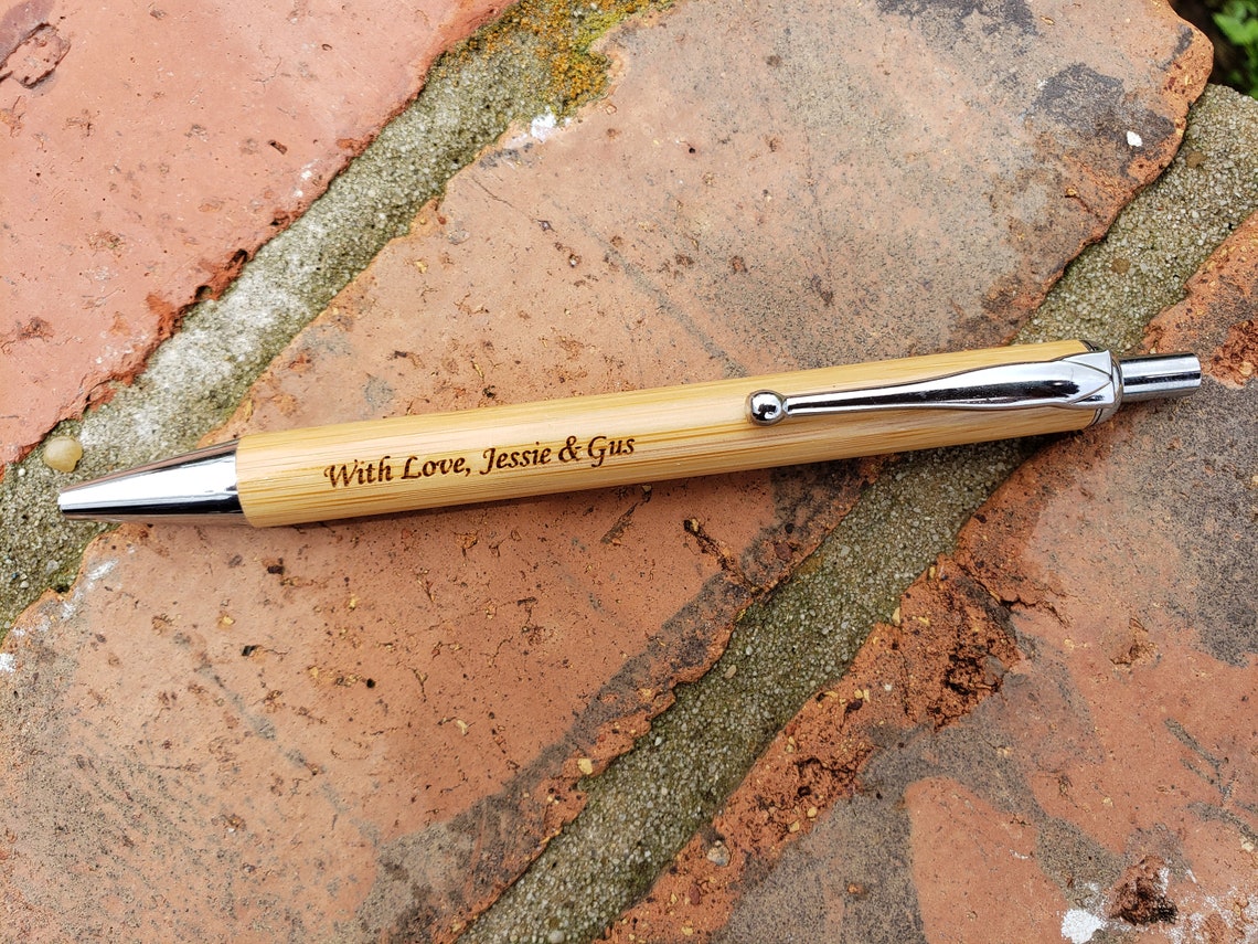 SET of 5 Personalized Bamboo Wedding Pens Groomsman Gifts | Etsy