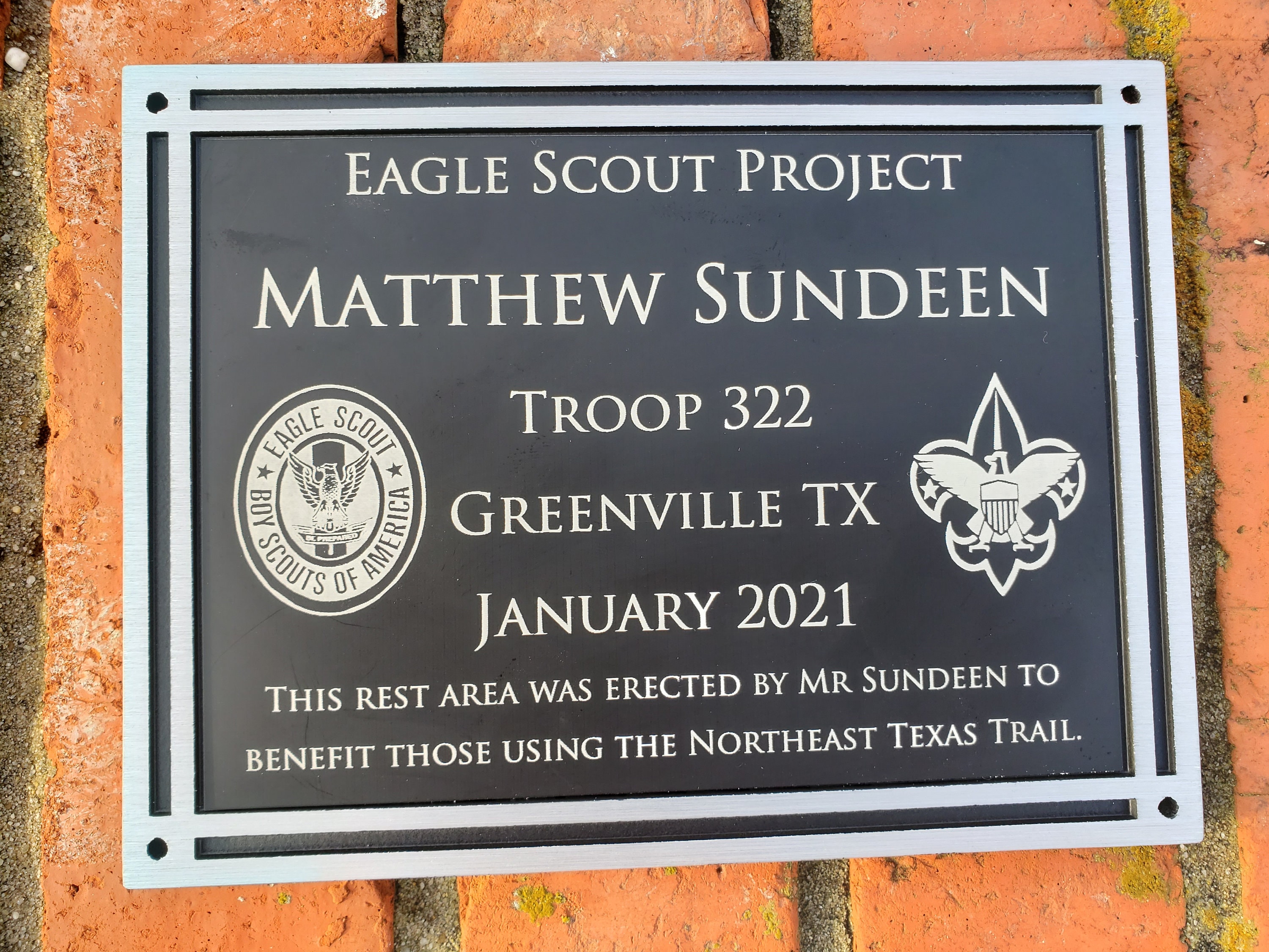 Outdoor Eagle Scout Plaque