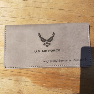 Engraved Military Checkbook Cover: Army, Navy Retirement Gift - Etsy