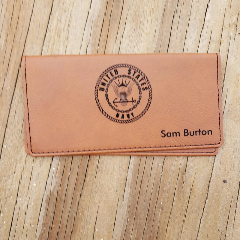 Leather Checkbook Cover - Etsy