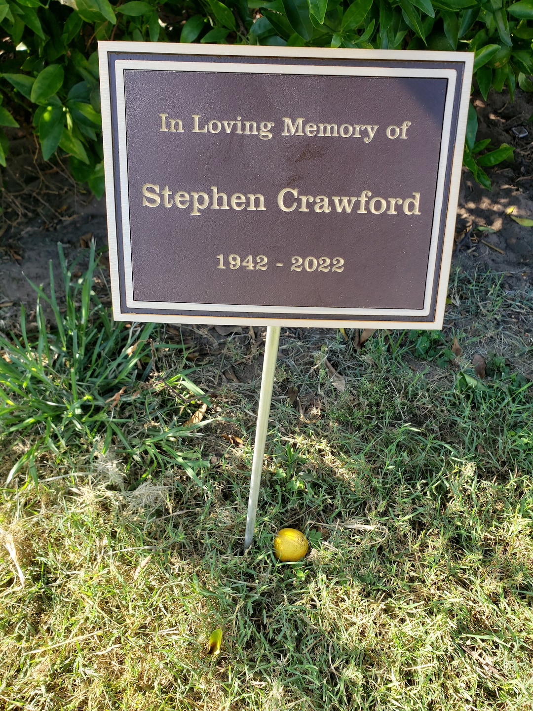 Bronze Outdoor Plaque With 24" Stake, Memorial Plaque, Garden Plaque ...