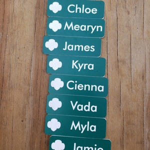 Girl Scout Name Tags Girl Scout Vest Name Badges W/ Magnet ID Tags ...