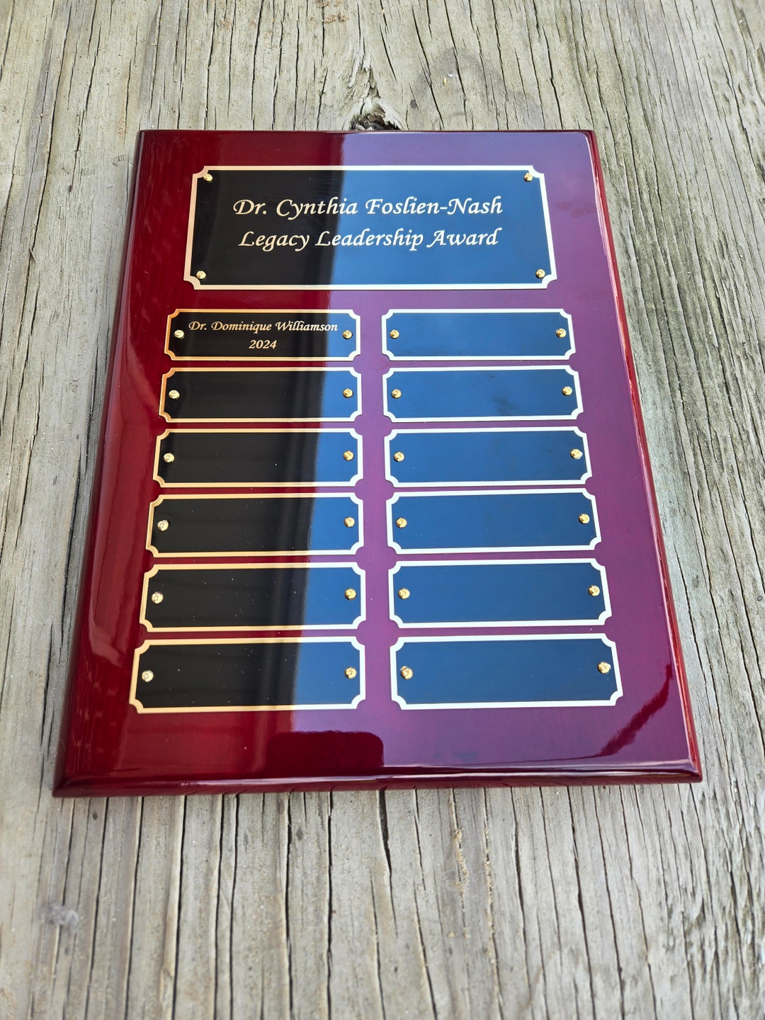 Custom Perpetual Plaque, Employee of the Month Award, 12-plate Annual ...